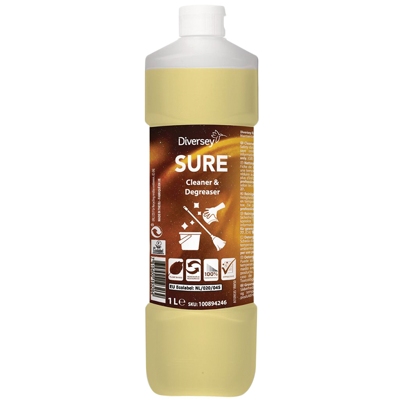 Diversey SURE Cleaner & Degreaser 1 ltr. - Køkkenrengøring - NOWAS A/S