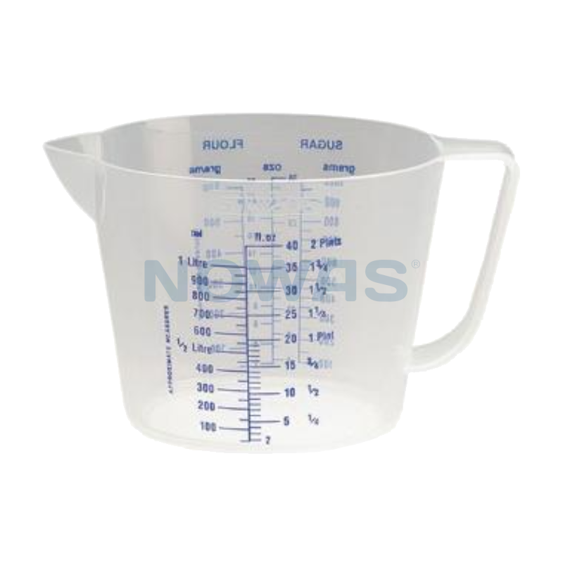 Measuring jug, clear plastic, 1 ltr. - Dosing equipment - NOWAS.shop