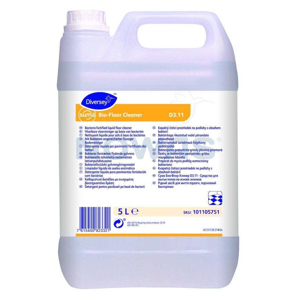 Suma Bio-Floor Cleaner D3.11, 5 L. - Gulvrengøring - NOWAS A/S
