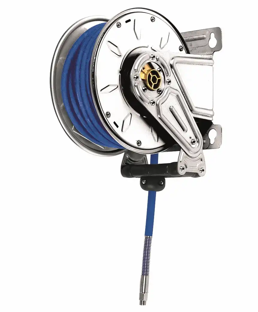 Automatic hose reel, hygiene hose, stainless, 12 m, 20 bar - Hose reels ...
