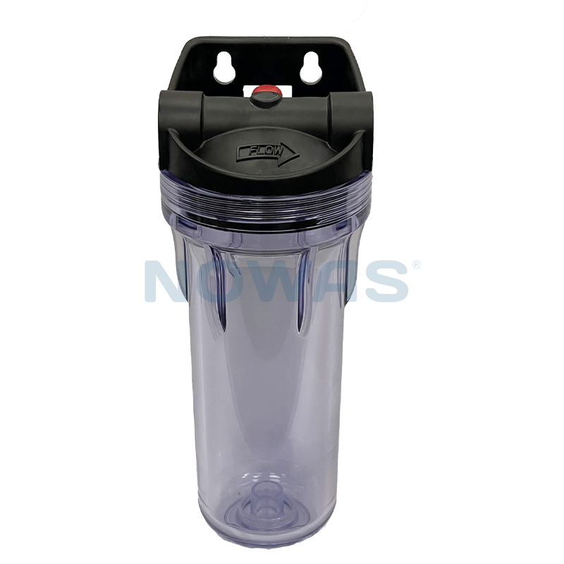 Filterhus med fäste 2,5x10" svart/klar (3/4" invändig gänga ...