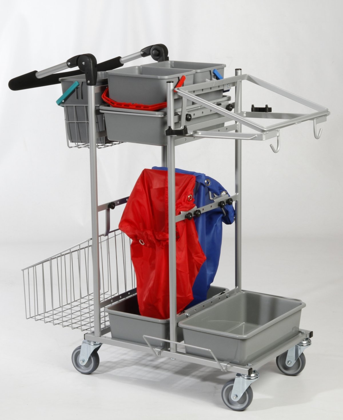 Tina Rengøringsvogn 207030G Kop, 3 spd, affald, stor kurv - Rengøringsvogne, fugt - NOWAS A/S