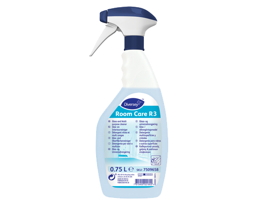 Room Care R3 glasrens spray 750 ml. x 6 stk - Vinduesrengøring - NOWAS A/S