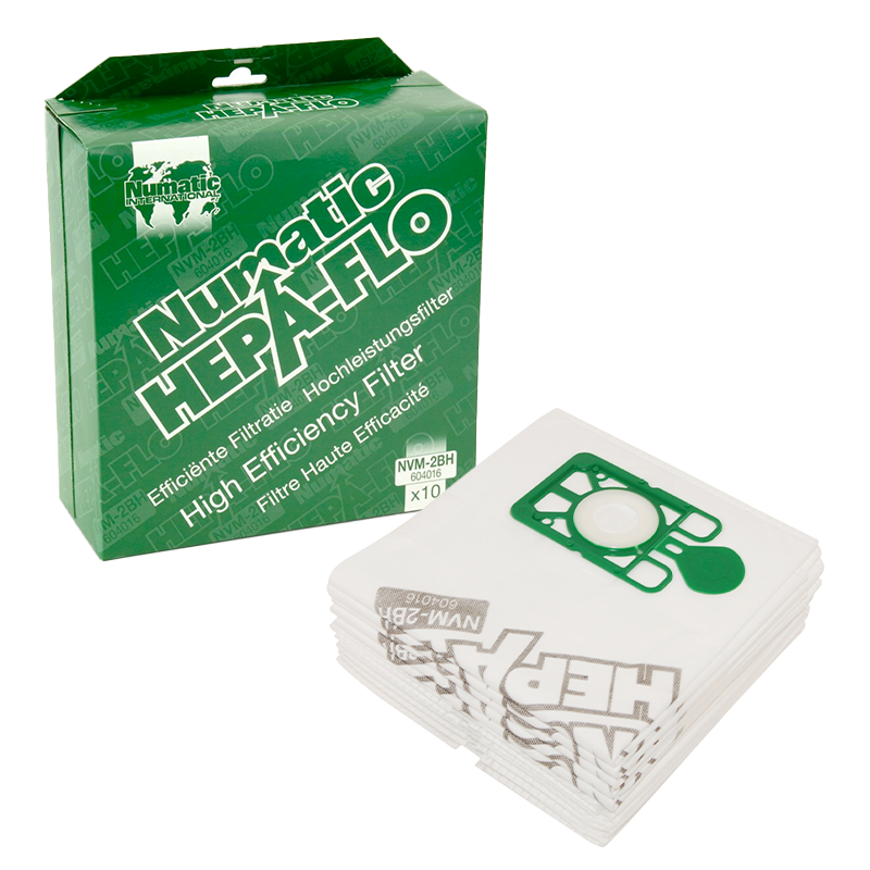 Numatic HEPA-FLO Filterpåsar NVM-2BH (10 st.) - Dammsugarpåsar - NOWAS.SE
