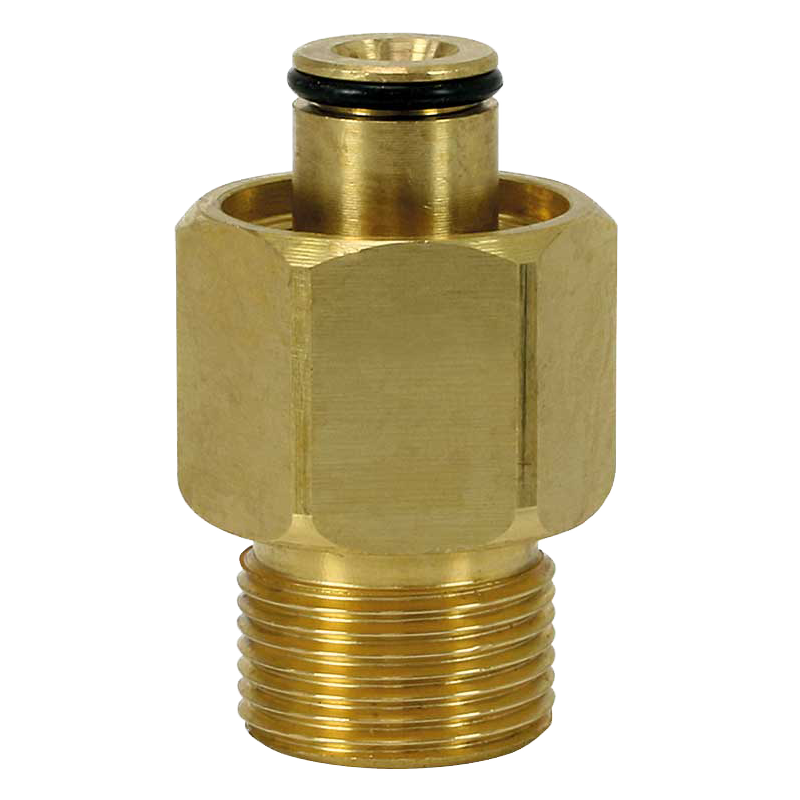 Adapter K-lock 22mm. Udv. gevind, messing, max. 400 bar / 150°C ...