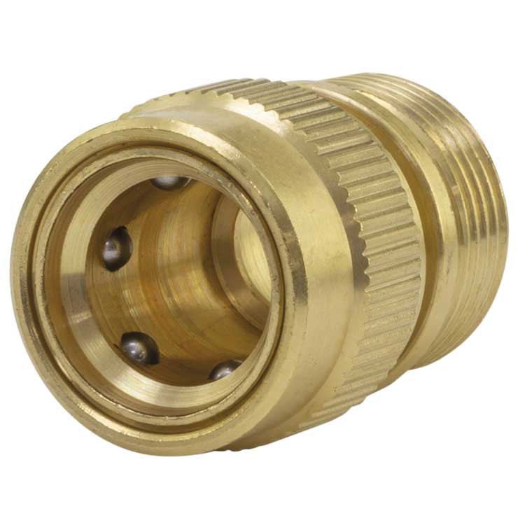 Messing Quick-Connect hun kobling 1/2", med 3/4" udv. gevind - Andre typer fittings - NOWAS A/S